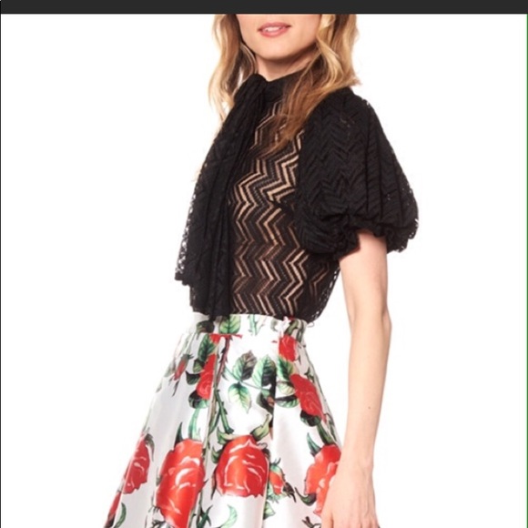 Gracia | Tops | Gracia White Puff Sleeves With Sash Blouse Red | Poshmark